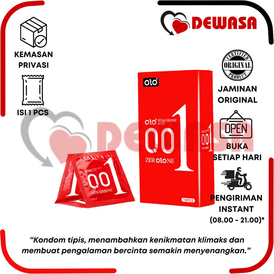 Jual OLO Kondom 001 Feeling Ultra Thin Red Muse Edition - 1 Pcs (REPACK) | Shopee Indonesia