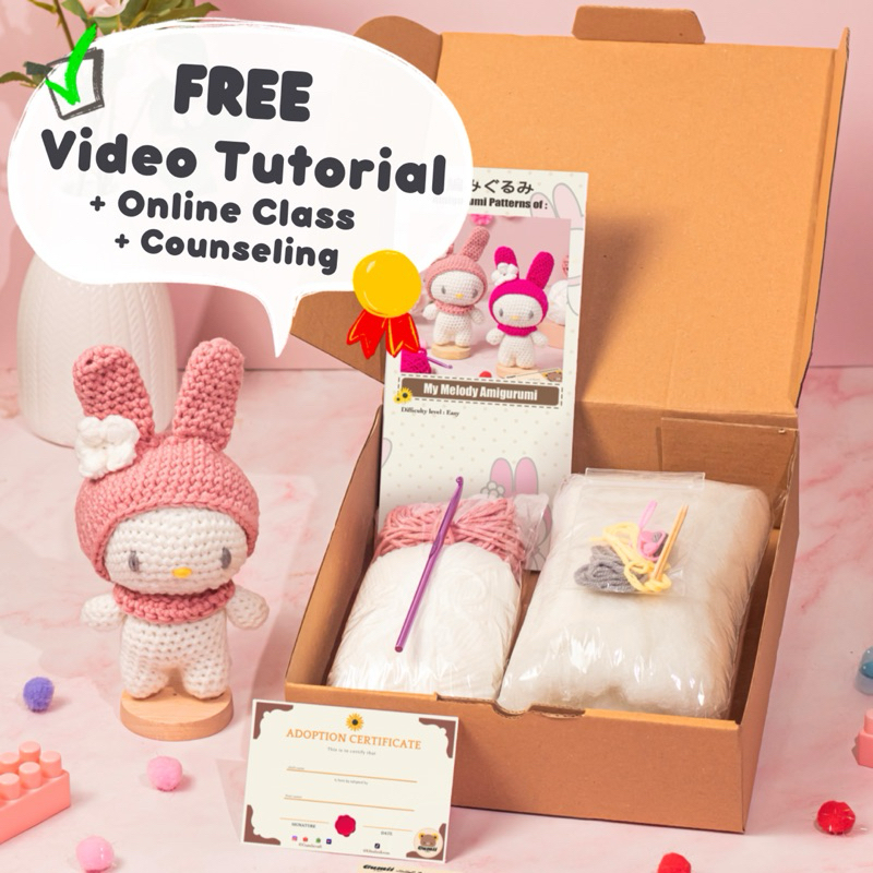 Jual DIY Crochet Amigurumi My Melody / Do It Yourself Boneka Rajut ...