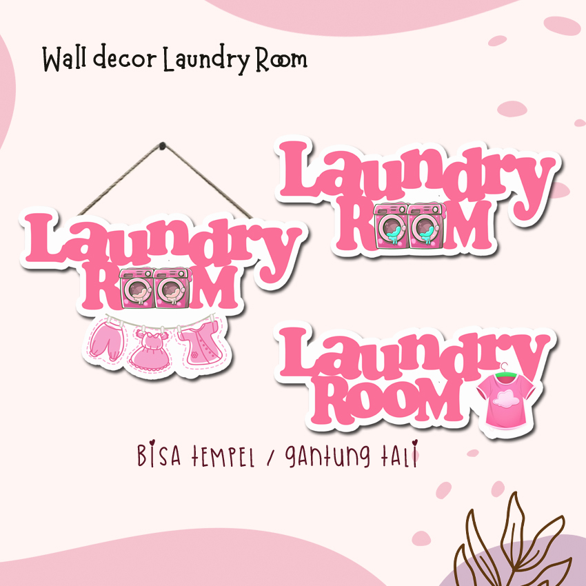 Jual Papan Tulisan Laundry Sign Signage Tulisan Laundry Gantung Hiasan ...