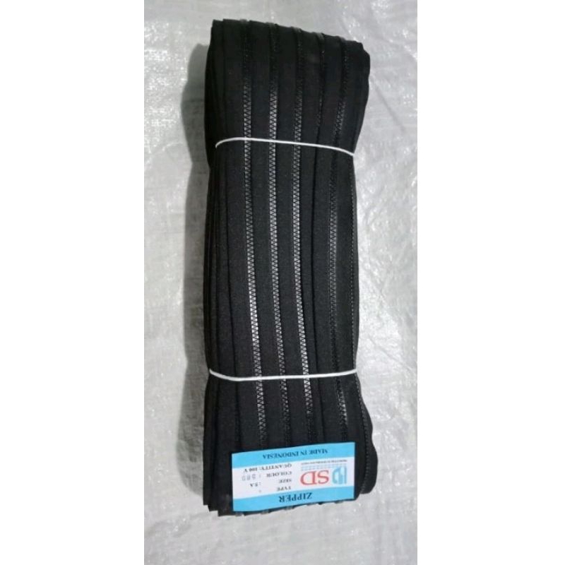 Jual daun resleting vislon no.5 hitam rel hitam isi 100 yard | Shopee Indonesia