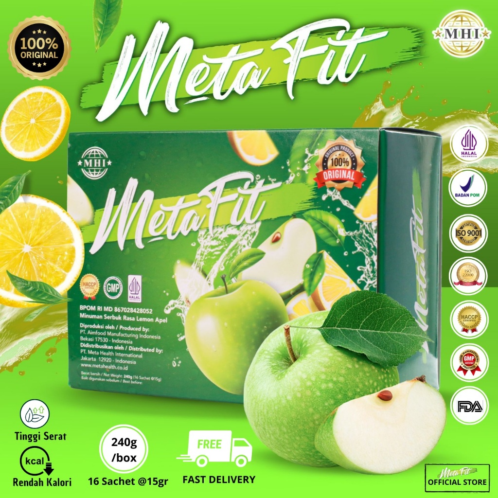 Jual MetaFit Fiber - Minuman Fiber Tinggi Serat Rasa Lemon Apel Penurun ...