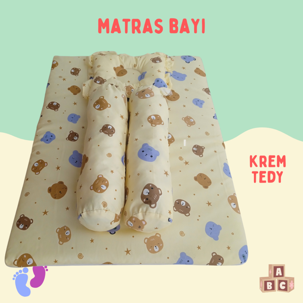 Jual Kasur Matras Bayi set bantal peyang bayi dan 2 guling / kasur bayi ...