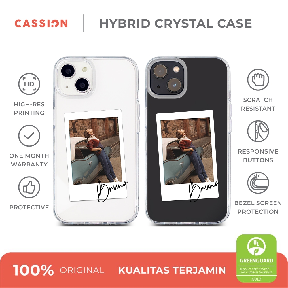 Jual Cassion Polaroid Custom Hybrid Crystal Case for iPhone 15 14 Plus ...