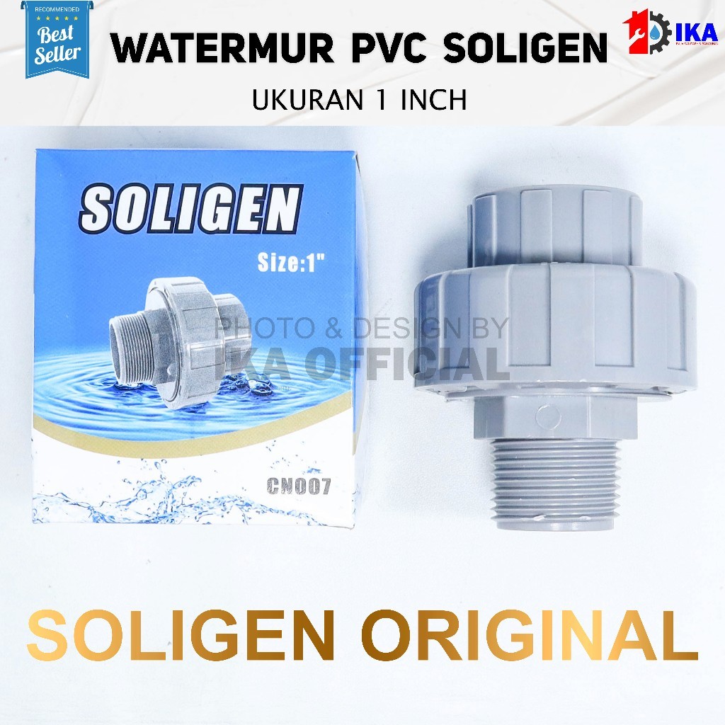 Jual Watermur PVC Soligen 1" Water Mur Pompa Union Fitting 1 Inch Inci ...