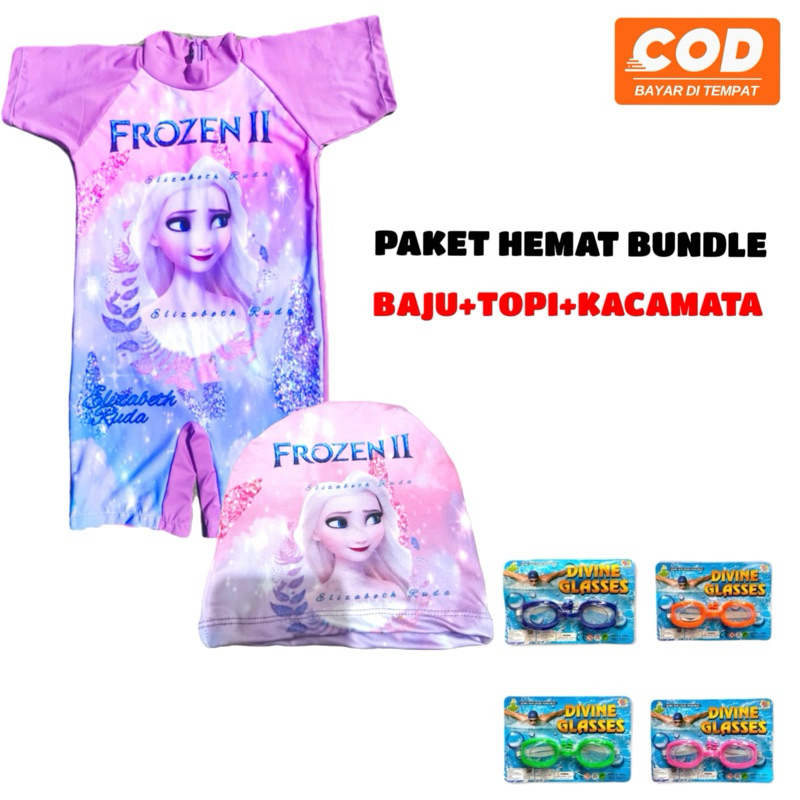 Jual paket baju renang anak FROZEN 1-12 tahun | Shopee Indonesia