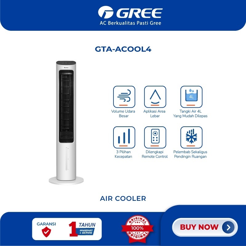 Jual GREE Tower Fan Air Cooler Kapasitas 4 Liter GTA-ACOOL4 / Flife FTA-ACOOL4 | Shopee Indonesia