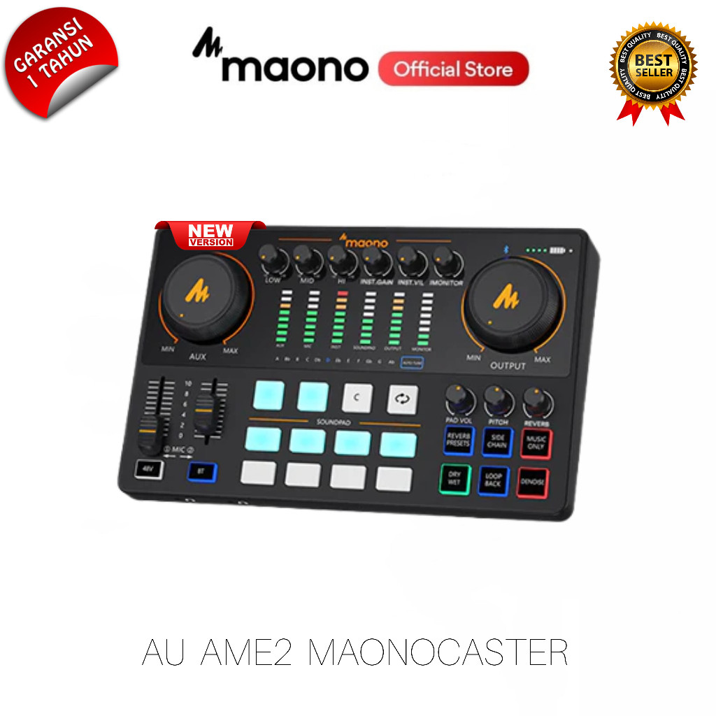 Jual MAONO AME2 Soundcard Studio Audio Interface for PC Smartphone Live ...