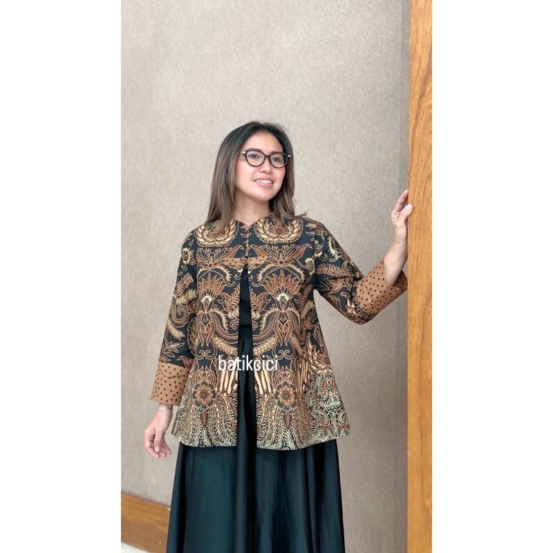 Jual cardigan batik.cardigan batik katun halus bahan premium. outer ...