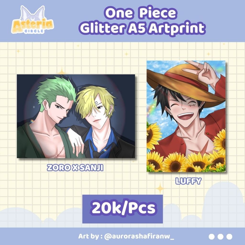 Jual One Piece Luffy & Zorosan A5 Artprint | Shopee Indonesia