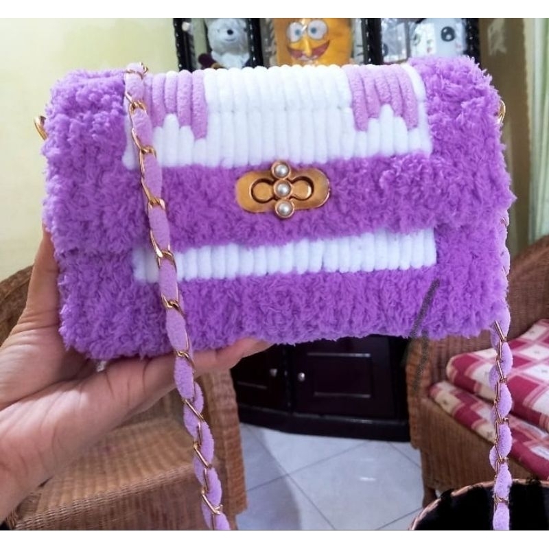 Jual DIY KIT / BAHAN LENGKAP TAS PLASTIC CANVAS BENANG MIX | Shopee ...