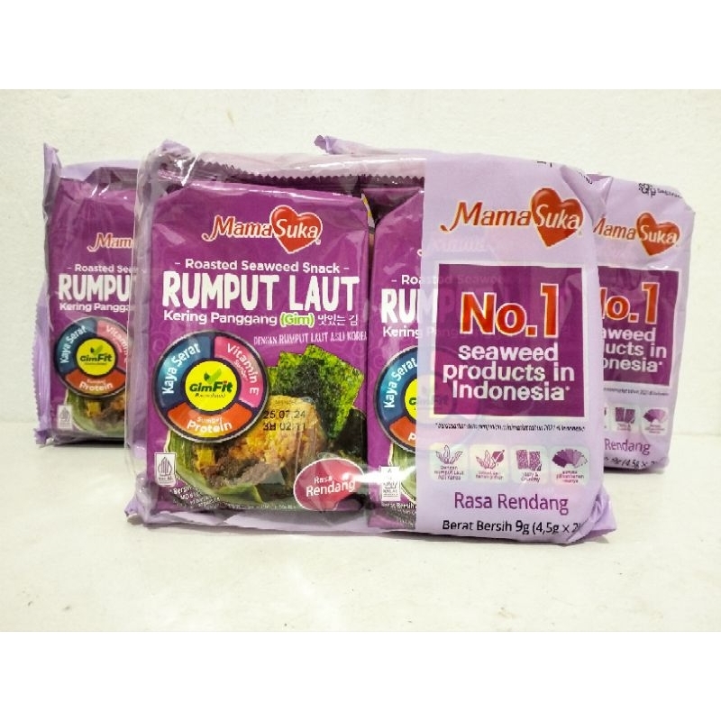 Jual Rumput Laut Mama Suka Rasa Rendang Isi 2 | Shopee Indonesia