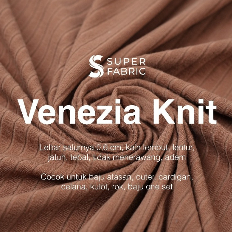 Jual 0,5 kg Bahan kain Knitting Venezia Knit | Shopee Indonesia