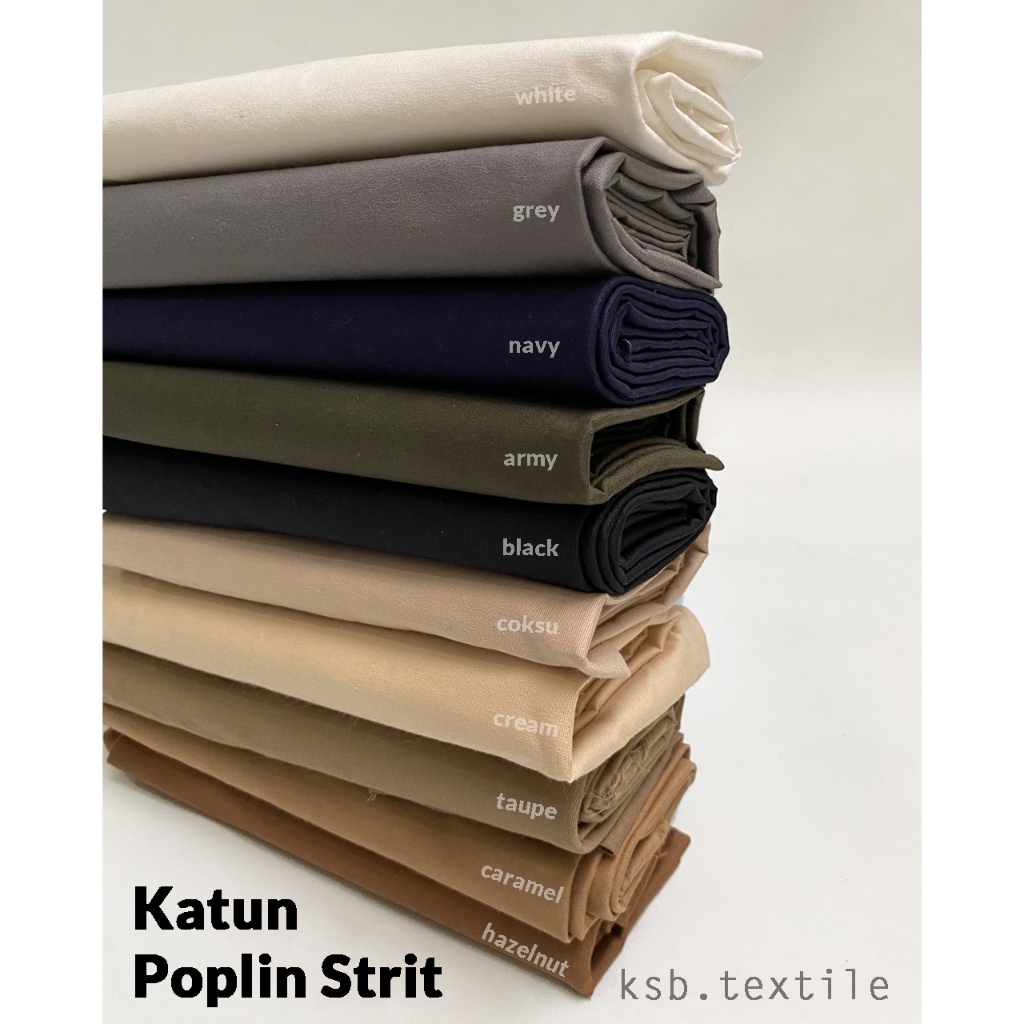 Jual Kain Katun Poplin Strit / Cotton Stretch / Catton Strit Melar ...