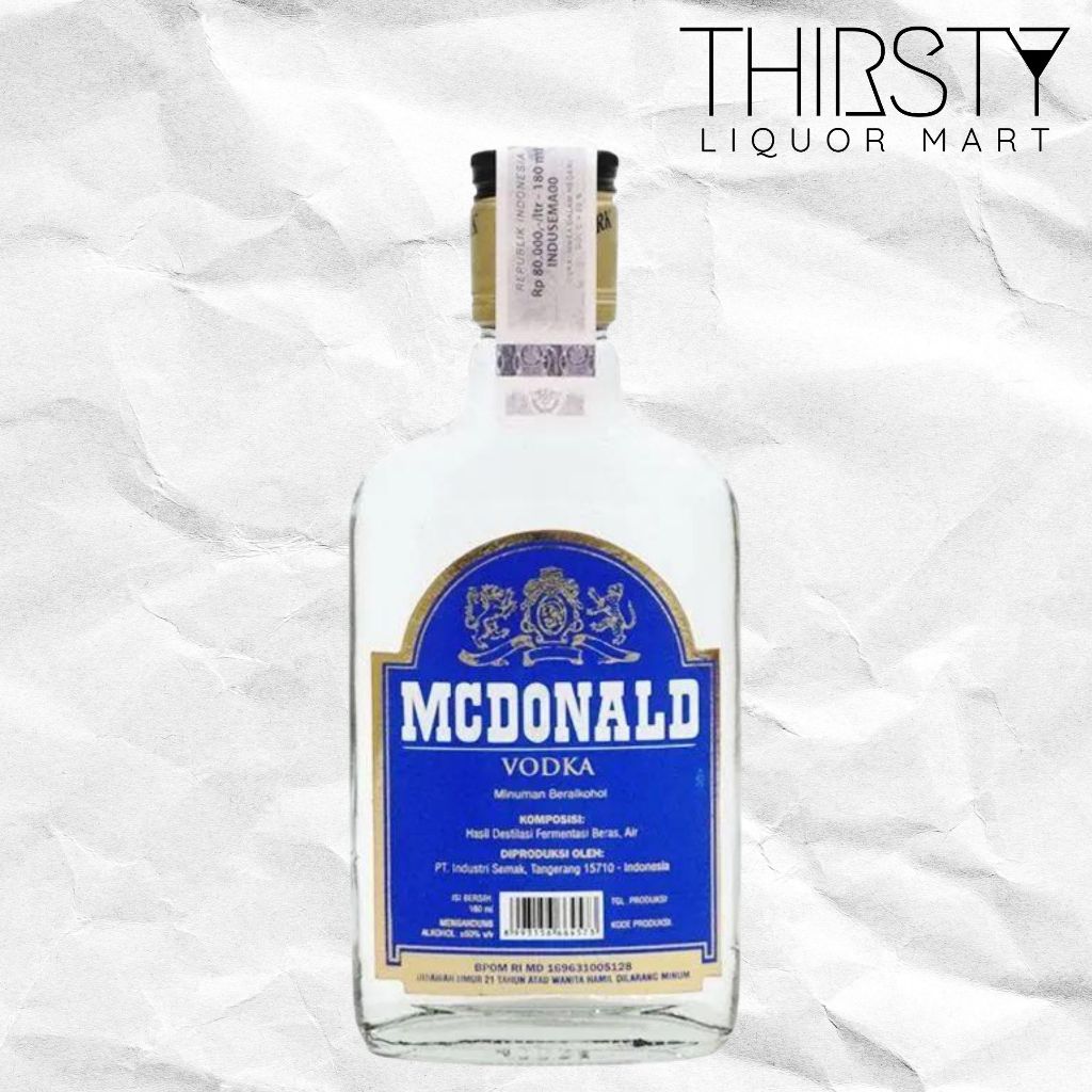 Jual Mc Donald / Mcdonald Vodka 50% 180ml | Shopee Indonesia