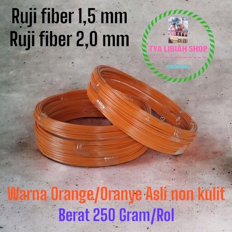 Jual Ruji Jeruji fiber 1,5mm 2 mm warna oranye / orange non kulit Ruji ...