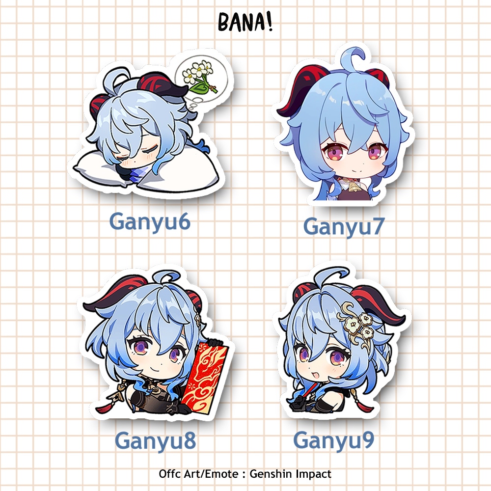 Jual Stiker Genshin Impact GANYU Sticker ANIME Waterproof Bijian | BANA ...