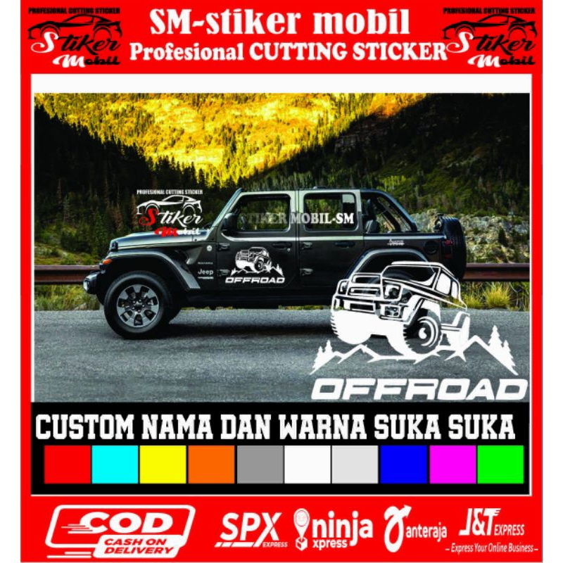 Jual stiker offroad pintu mobil jeep katana jimny dll stiker mobil ...