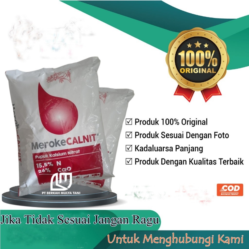 Jual Pupuk Kalsium Nitrat Meroke Calnit Hidroponik Kemasan pabrik 1 kg ...