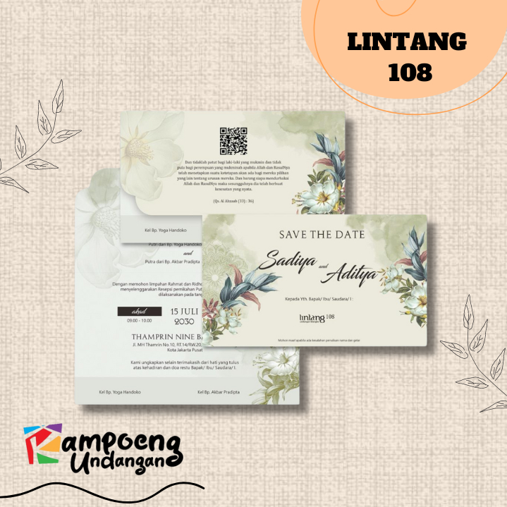 Jual Blangko Undangan atau Kertas Undangan Pernikahan merk LINTANG 108 ...