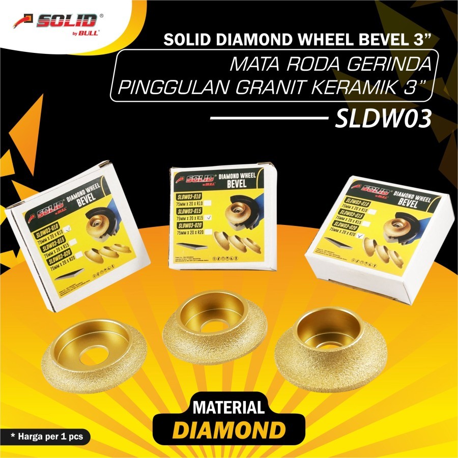Jual Solid diamond wheel bevel mata roda gerinda pinggulan3 inchSLDW03 ...
