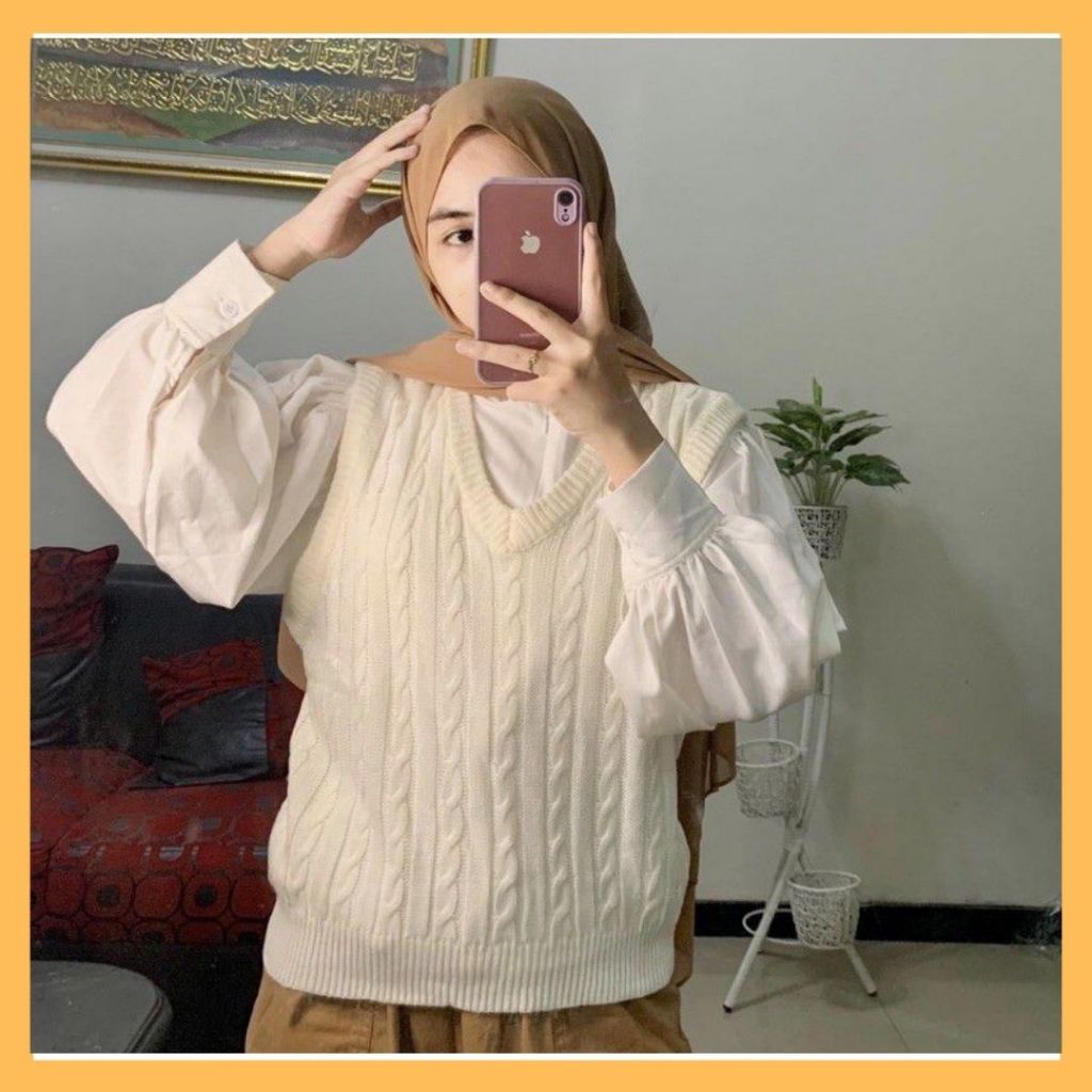 Jual ROMPI CABLE RAJUT / ROMPI RAJUT TEBAL PREMIUM 7GATE / ROMPI KEPANG / VEST KNIT KOREAN STYLE ...