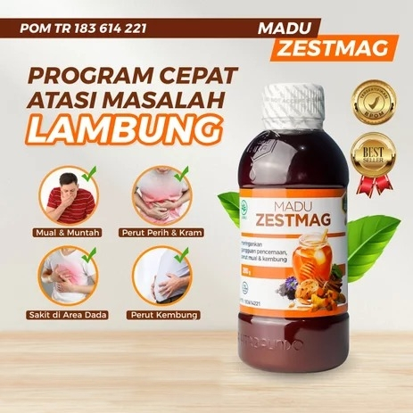 Jual Madu Zestmag 280 gram Mengatasi Gangguan Pencernaan Maag Mual dan ...