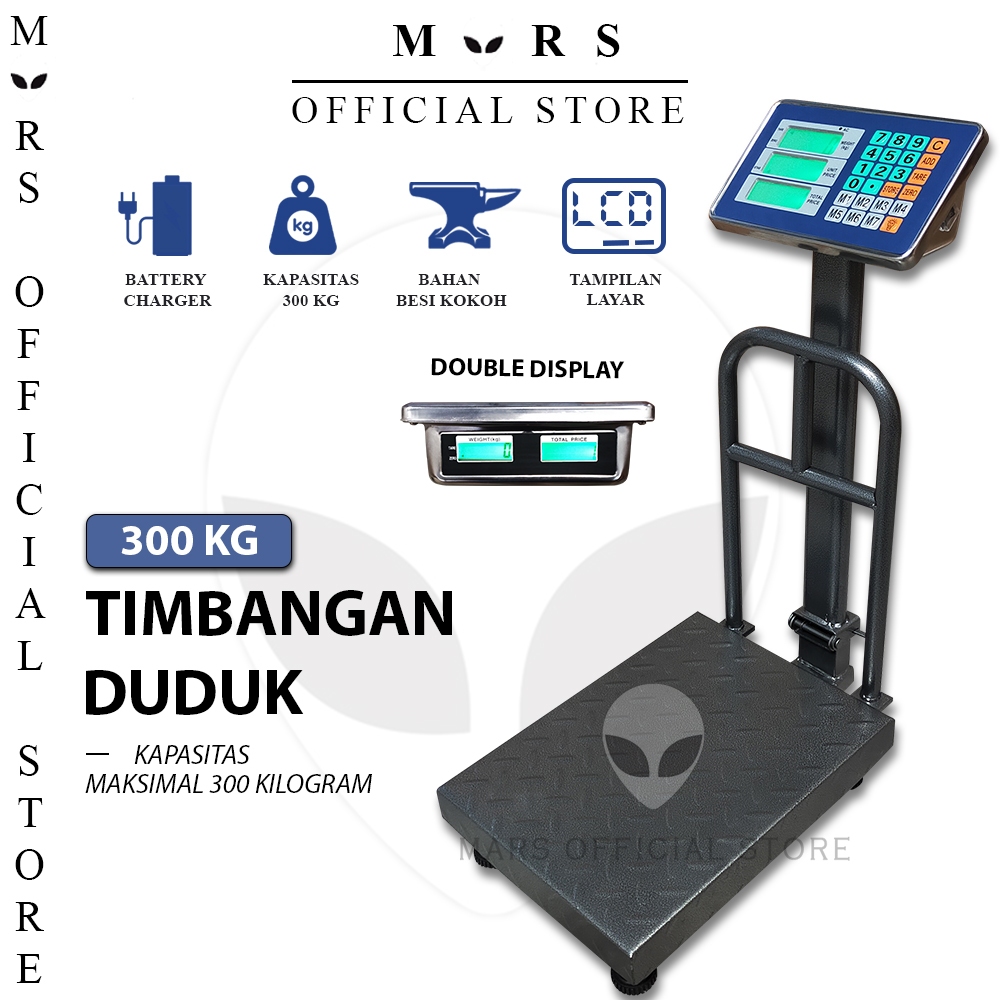 Jual TCS - 300 Kg Double Display Timbangan Duduk Digital 300 Kg / 2 Kg ...