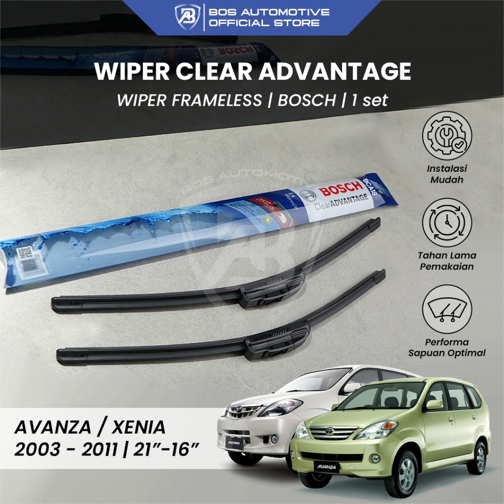 Jual Wiper Blade Bosch Clear Frameless / Karet / Kipas Kaca Depan Mobil DAIHATSU XENIA LAMA 2004 ...