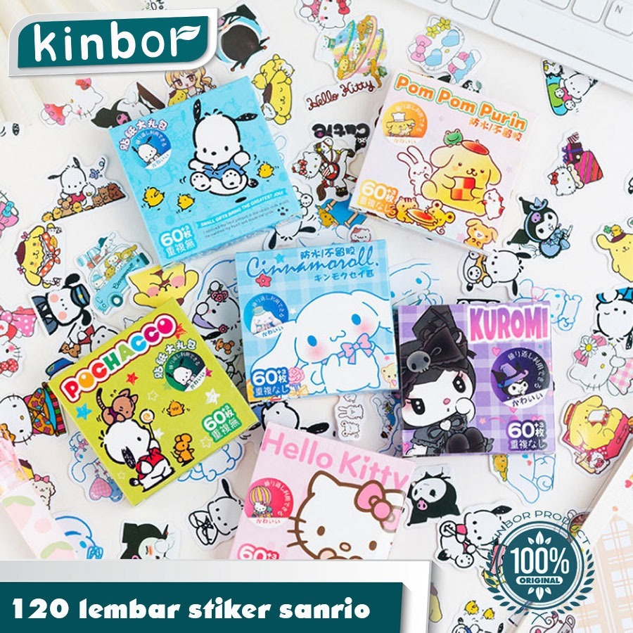 Jual 60PCS Stiker sanrio dekorasi jurnal DIY/ Stiker kuromi cinnalmorol ...