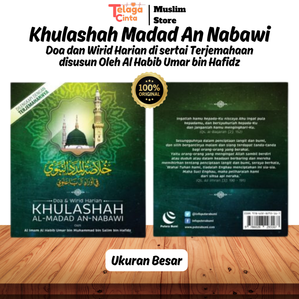 Jual kitab khulashah al madad an nabawi versi ukuran besar A5 Terjemah ...
