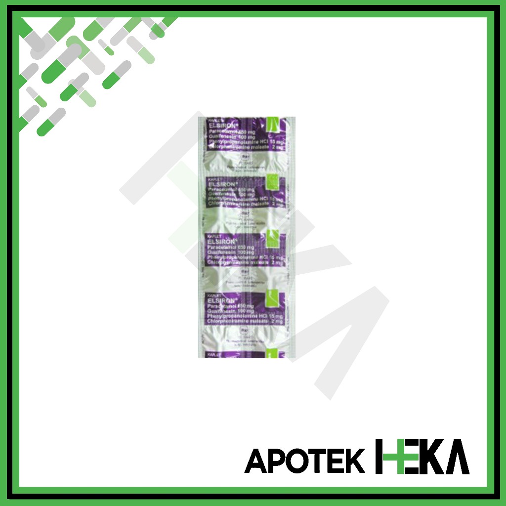 Jual Elsiron Kaplet Strip isi 10 Tablet - Paracetamol untuk Flu [BOGOR ...