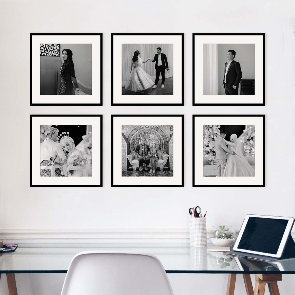 Jual Paket Cetak Foto 6pcs + List Bingkai 20x20cm Langsung Tempel Tanpa ...