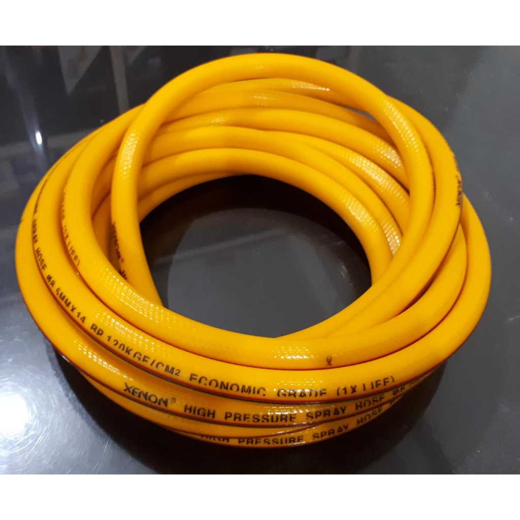 Jual XENON 5 Meter Selang Kompresor Kuning- High Pressure Spray Hose ...