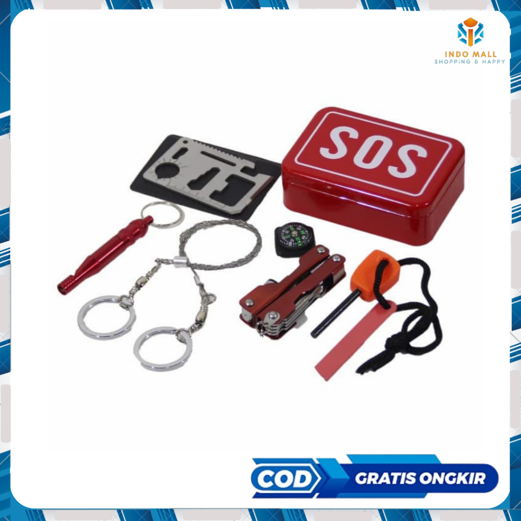 Jual SOS Tool Kit P3K Emergency Onboard Outdoor Survival Kit Kemping ...