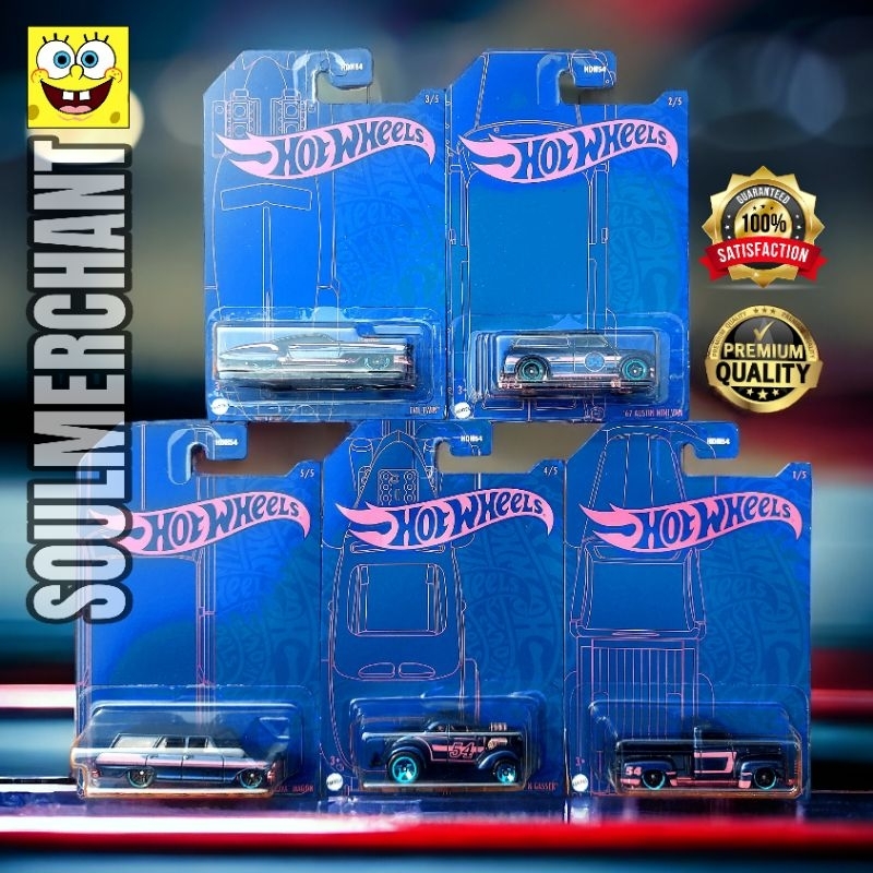 Jual Hotwheels Pearl & Chrome 2022 Austin Mini Van Chevy Nova Ford F1 ...