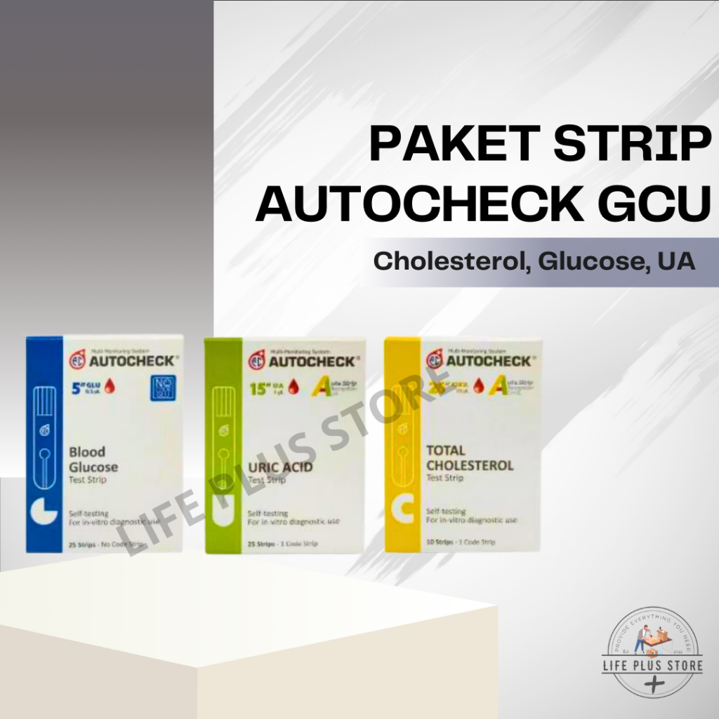 Jual Paket Autocheck Strip Gula Kolesterol Asam Urat | Refill Strip ...