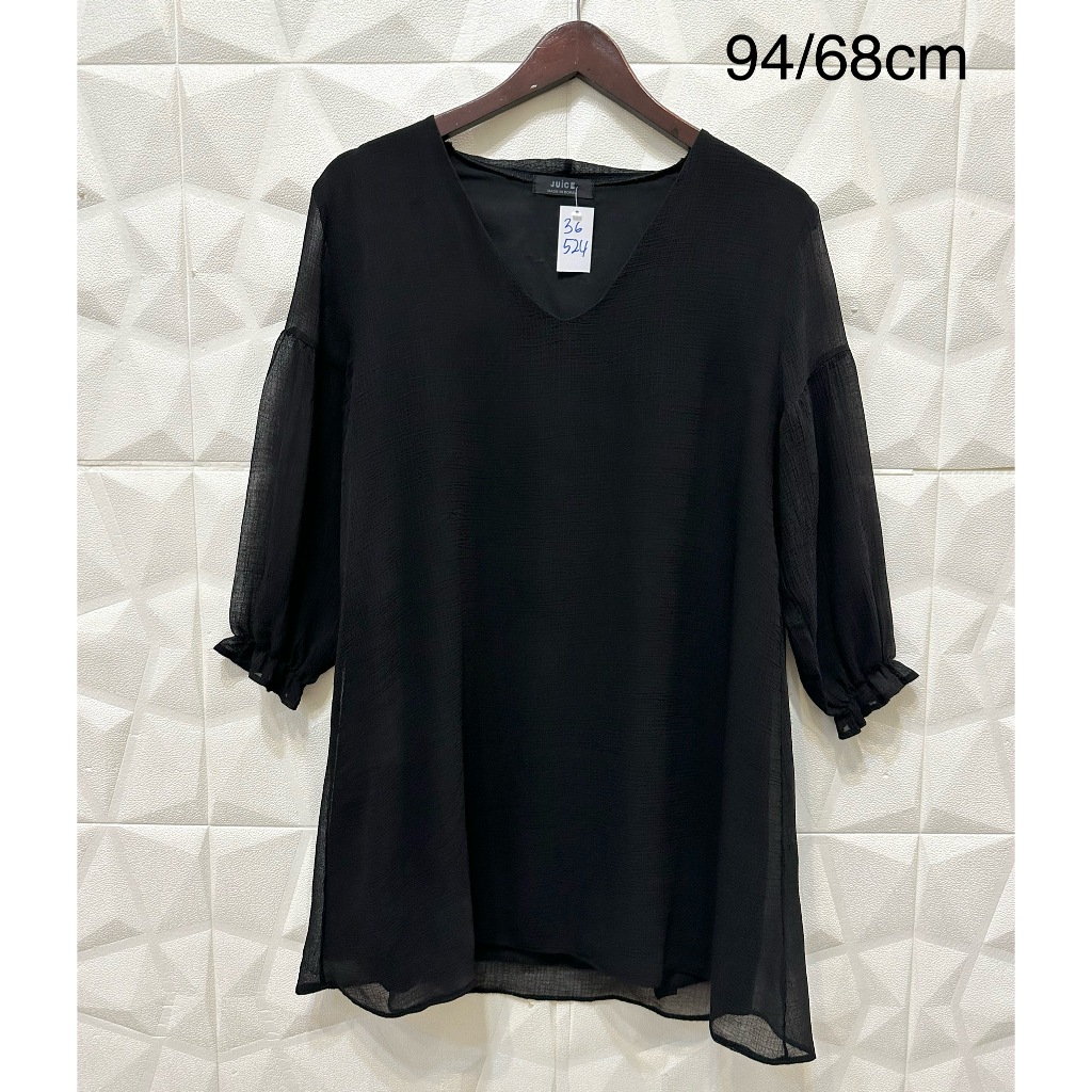 Jual [BLACK SERIES] Kemeja & Atasan Wanita Serba HITAM | Shopee Indonesia