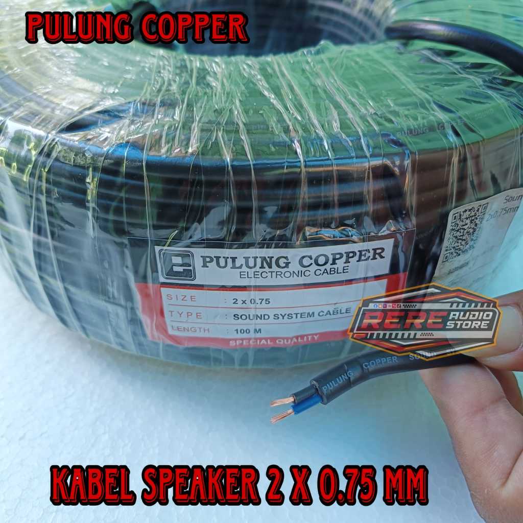 Jual Kabel Speaker Pulung Copper 2x0.75 MM Kualitas Original Harga per ...
