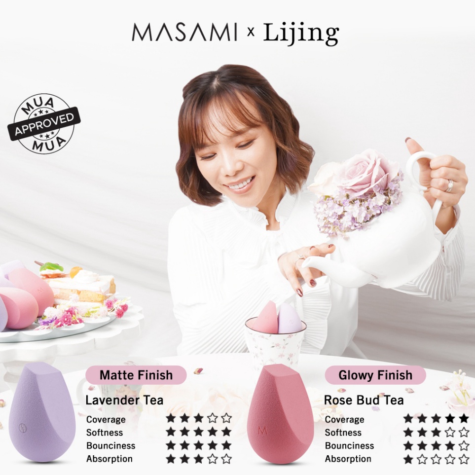 Jual ART C72K Masami x Li Jing High Tea Blending Sponge Beauty Blender Set Makeup Sponge Lijing ...