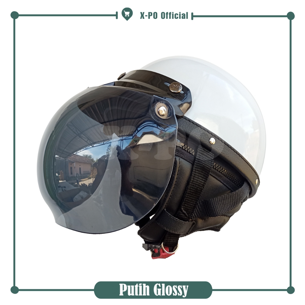 Jual CL3 - Helm Spet Resleting X-PO untuk Dewasa Gratis Kaca Cembung ...
