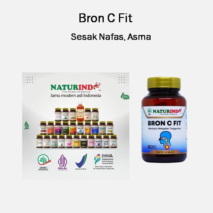 Jual Obat Asma Sesak Nafas Batuk Menaun Bron c fit Naturindo | Shopee ...