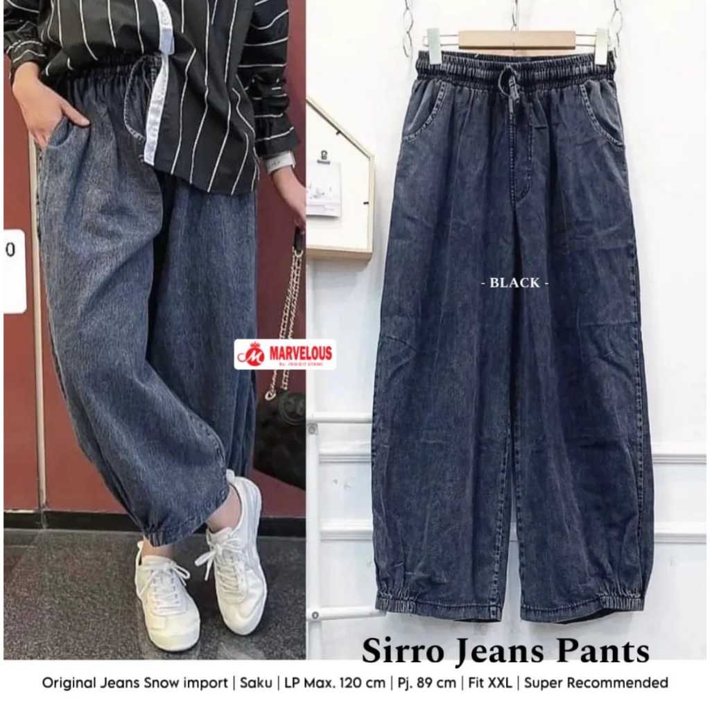 Jual SIRRO JEANS PANTS (CELANA BAGGY JEANS) | Shopee Indonesia