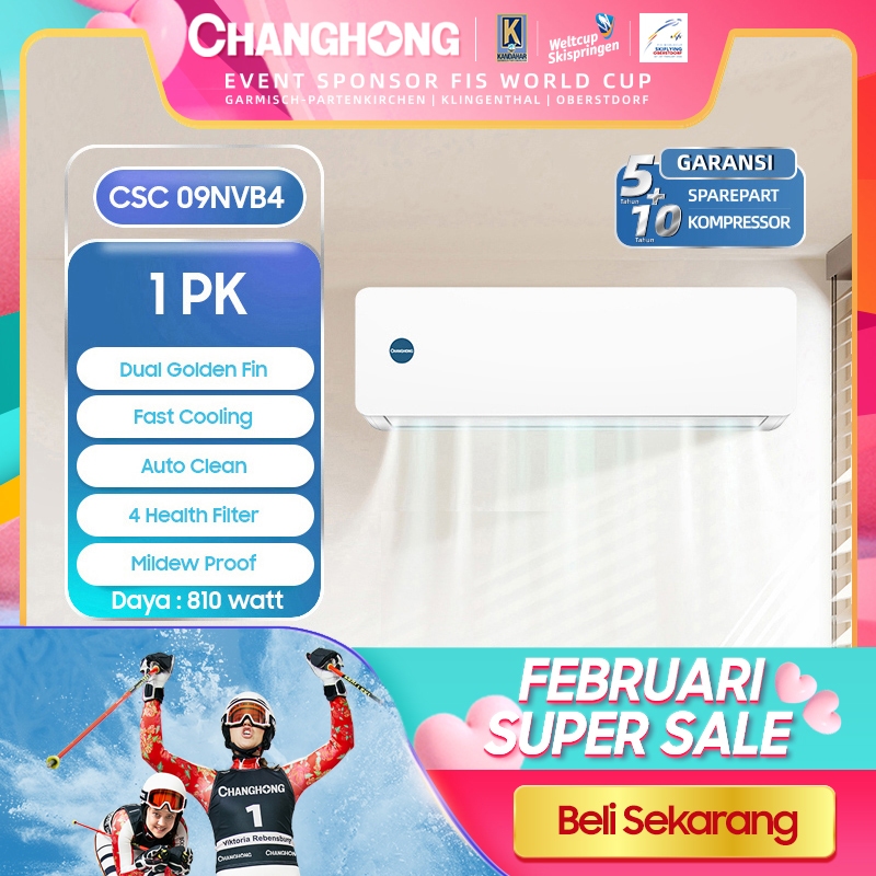 Jual Changhong AC Split 1 PK STANDARD R32 - CSC-09NVB4 [INDOOR + OUTDOOR UNIT ONLY] | Shopee ...