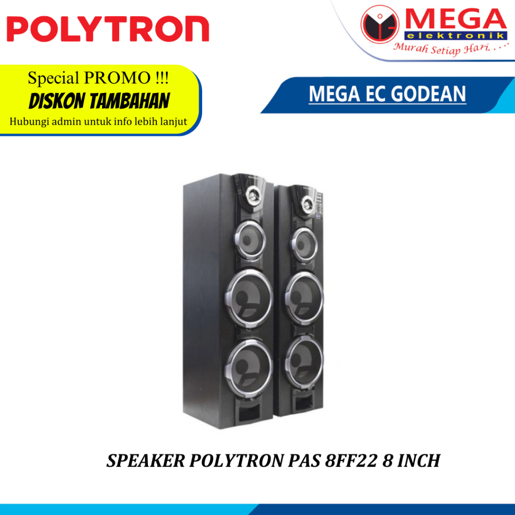 Jual SPEAKER POLYTRON PAS 8FF22 8 INCH | Shopee Indonesia