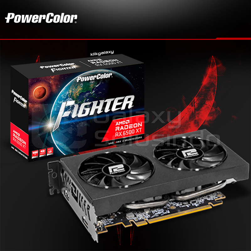 Jual POWERCOLOR Radeon RX 6500 XT FIGHTER 4GB OC GDDR6 RDNA 2 - VGA ...