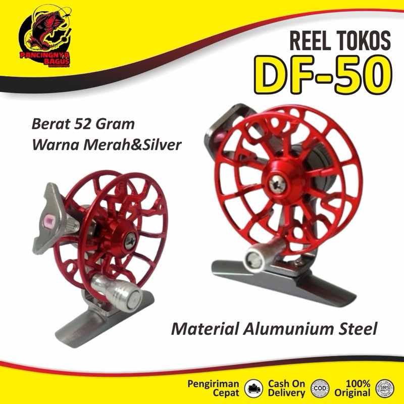 Jual REEL TOKOS FULL METAL BERKUALITAS DF50 RINGAN KUAT ANTI KARAT | Shopee Indonesia