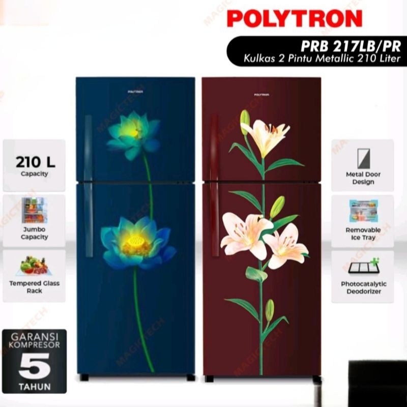 Jual Kulkas 2 Pintu Polytron PRB217LB/ PR | Shopee Indonesia