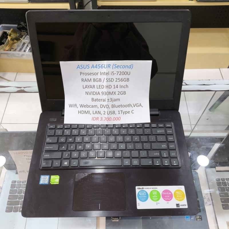 Jual Second LAPTOP ASUS A456u Intel core i5 gen 7 Vga NVidia Geforce Ram 8Gb Notebook Murah ...