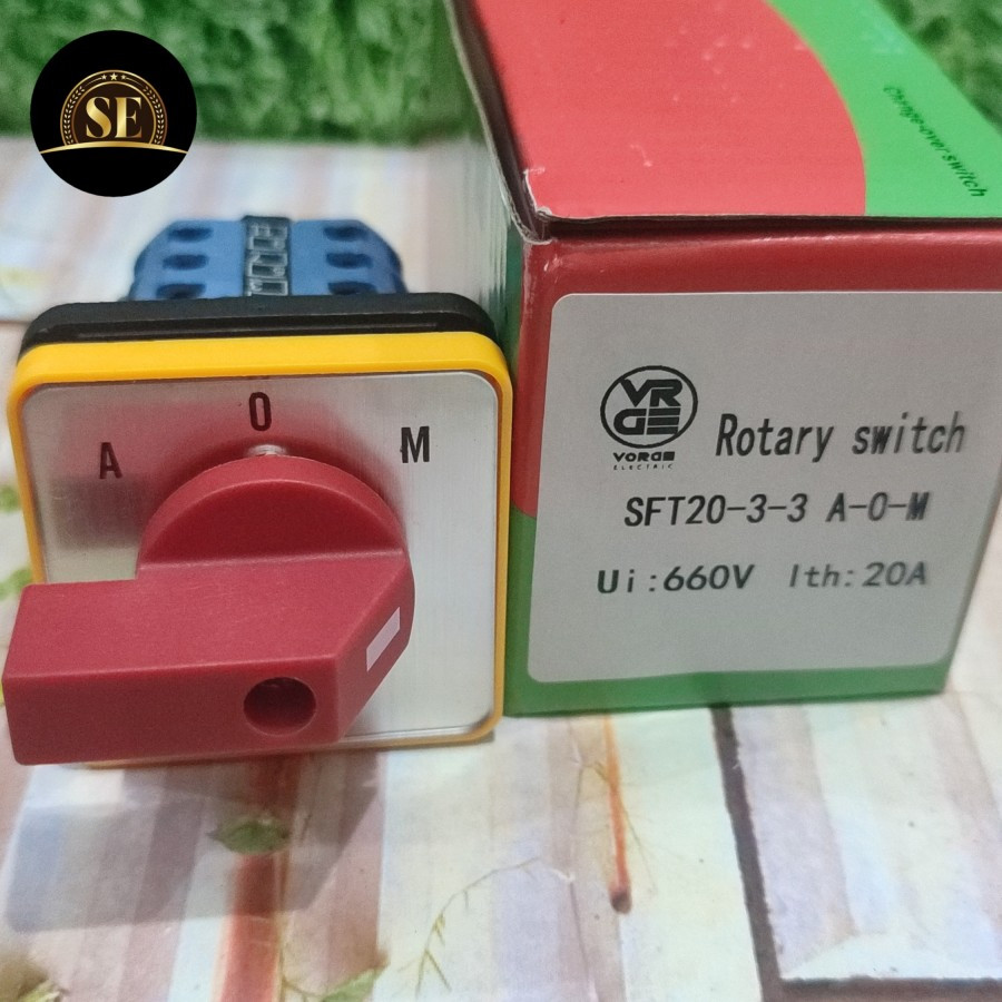 Jual Rotary Switch SFT20-3-3 SA16 A-O-M 3P MERK VORGE Selector man off ...