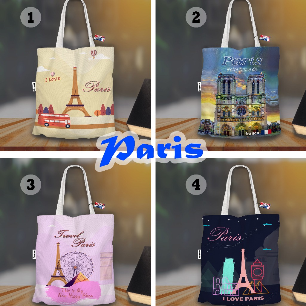 Jual Tote bag wanita Paris,Tas oleh oleh Paris | Shopee Indonesia